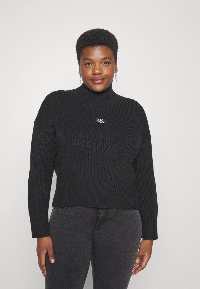 Calvin Klein Jeans Plus Label Chunky Trui Black Zwart Zalando Nl