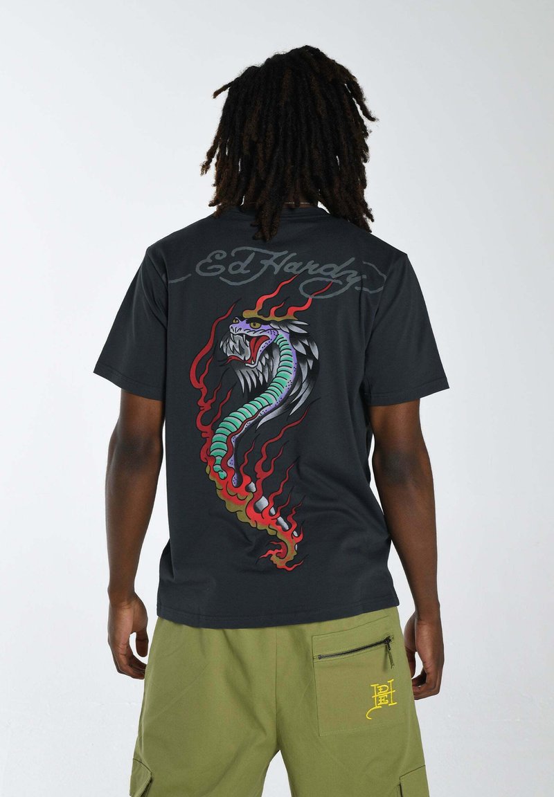 Ed Hardy CRAWL BACK - Print T-shirt - black - Zalando.ie