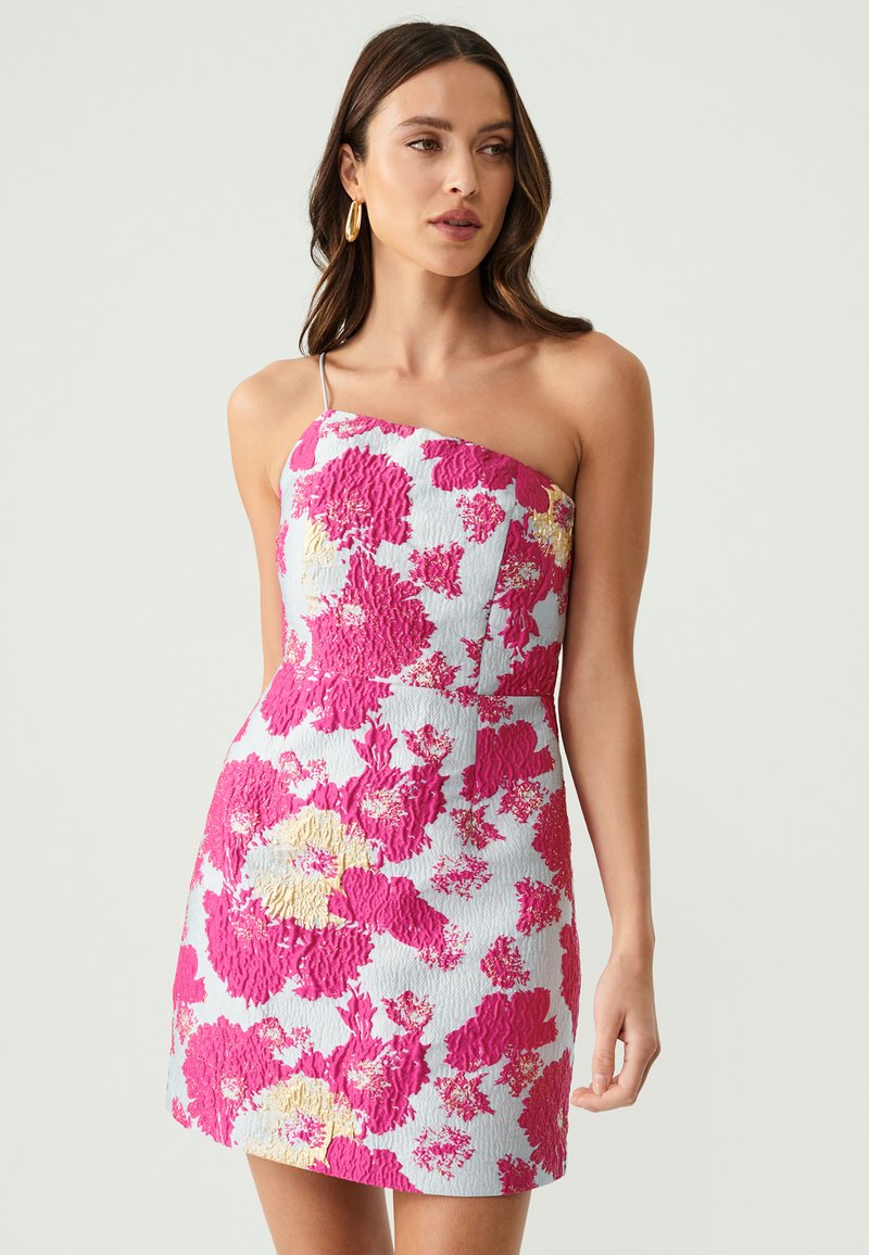Bwldr Kos Cocktail Dress Party Dress Hot Pink Floral Jacquardlight Pink Zalandoie