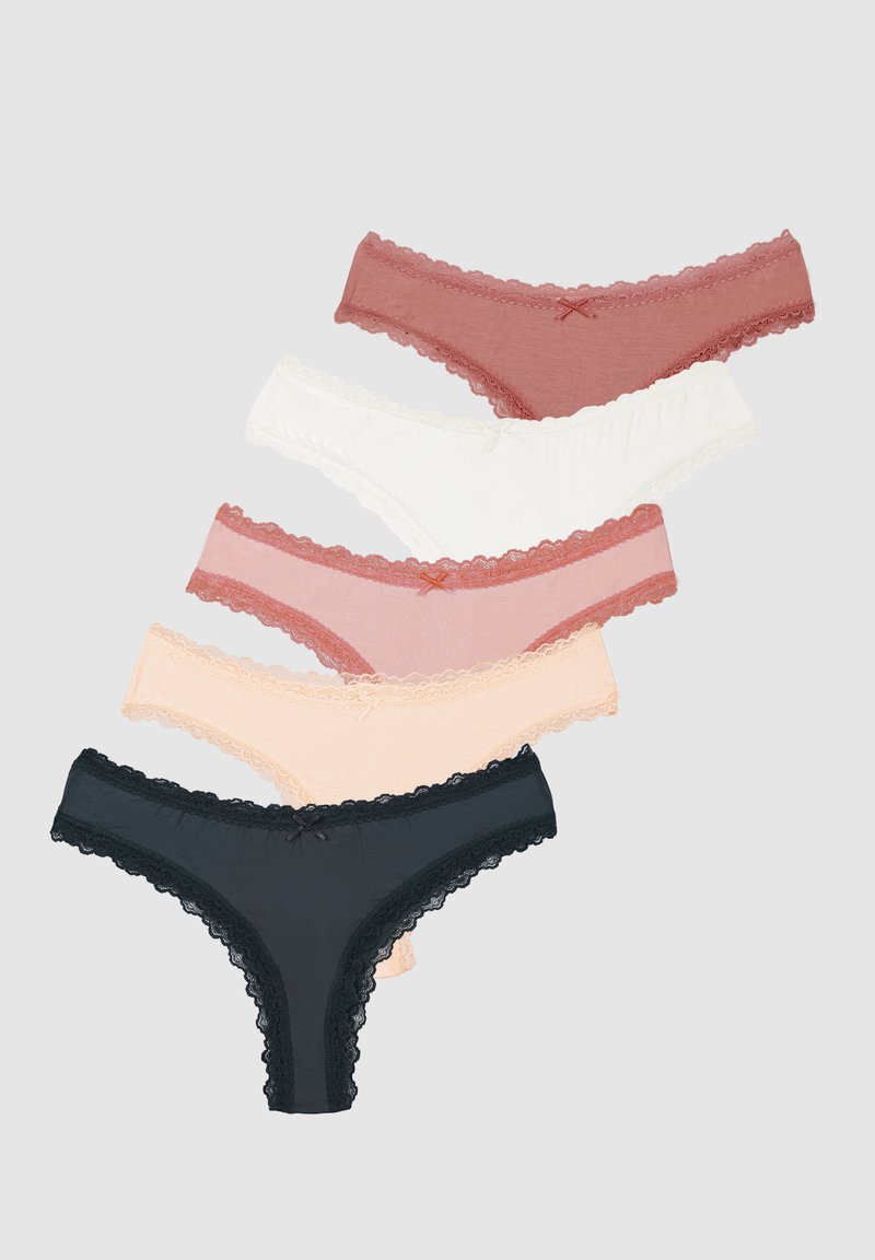 Anna Field 5 PACK - Briefs - brown shades/sand/white/black/brown - Zalando