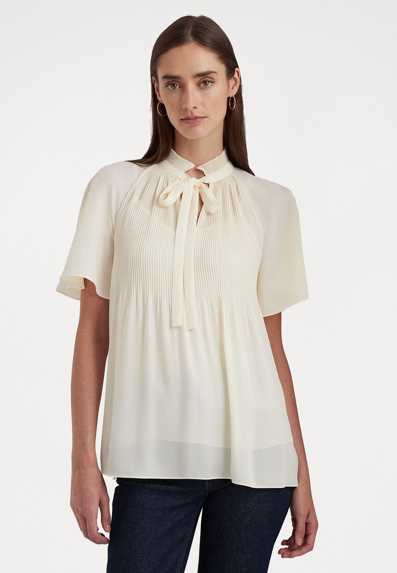 Lauren Ralph Lauren PLEATED GEORGETTE BLOUSE - Blouse - mascarpone ...