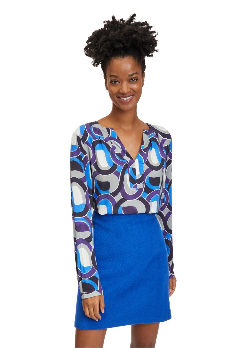 Cartoon Blouse - blue grey/blue - Zalando