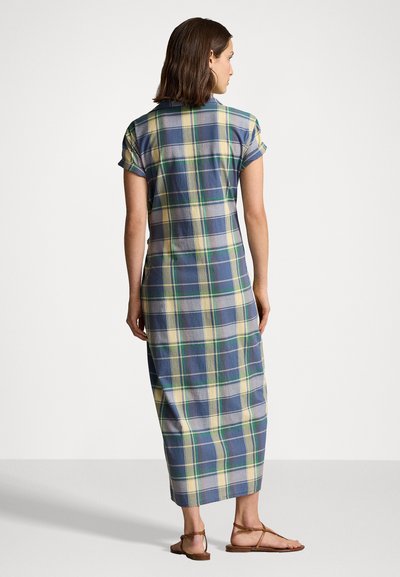 Polo Ralph Lauren SHORT SLEEVE DAY DRESS - Blousejurk - blue/yellow/blauw - Zalando.nl