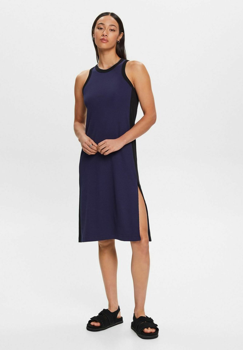 Esprit Collection DRESSES KNITTED - Gebreide jurk - ink/blauw gemêleerd ...