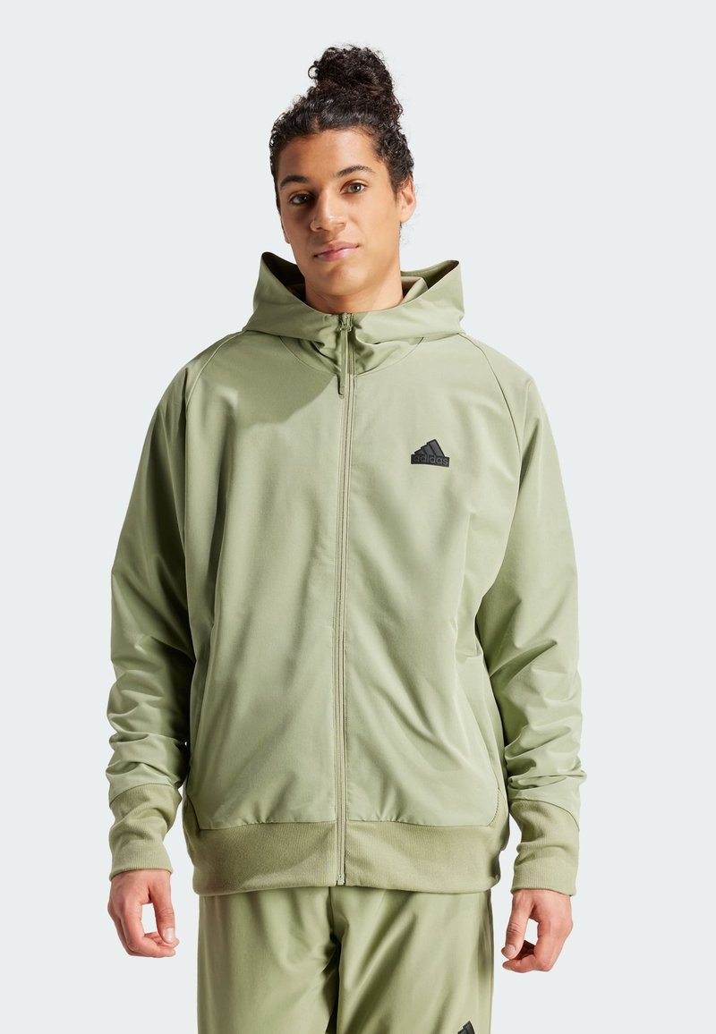 adidas Sportswear FULL-ZIP TRACK - Training jacket - tent green/green ...