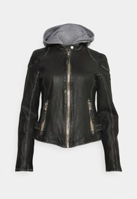 Gipsy by Mauritius FINJA LABAG - Leather jacket - graphite/anthracite ...