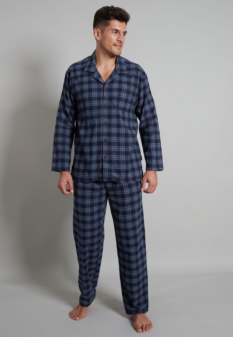 Götzburg Pijama - blaudunkelkaro/azul marino - Zalando.es