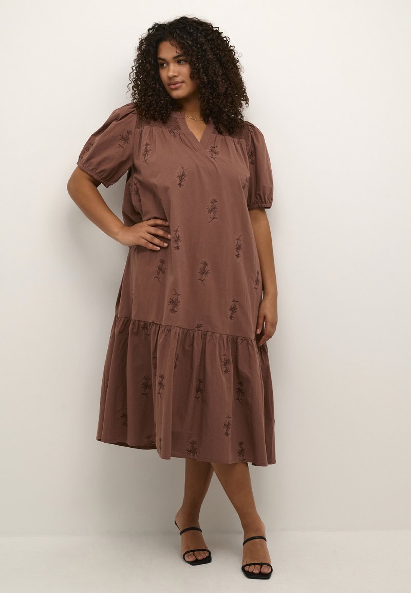 Kaffe Curve TORY - Jurk - soft silt/bruin - Zalando.be