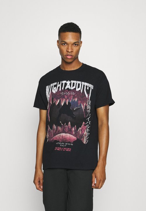 Night Addict T-shirt print - black/zwart - Zalando.be