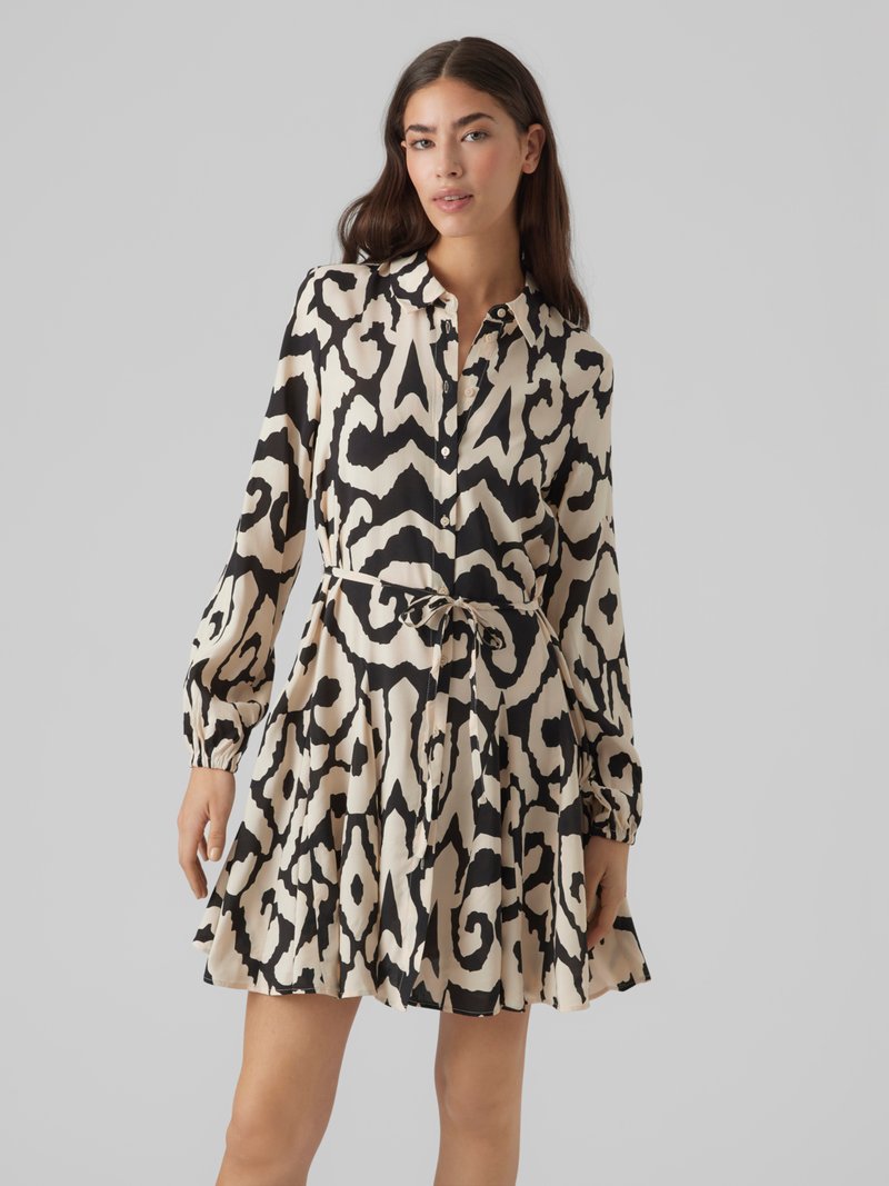 Vero Moda VMMARISOL SHORT SHIRT DRESS - Shirt dress - pearled ivory ...