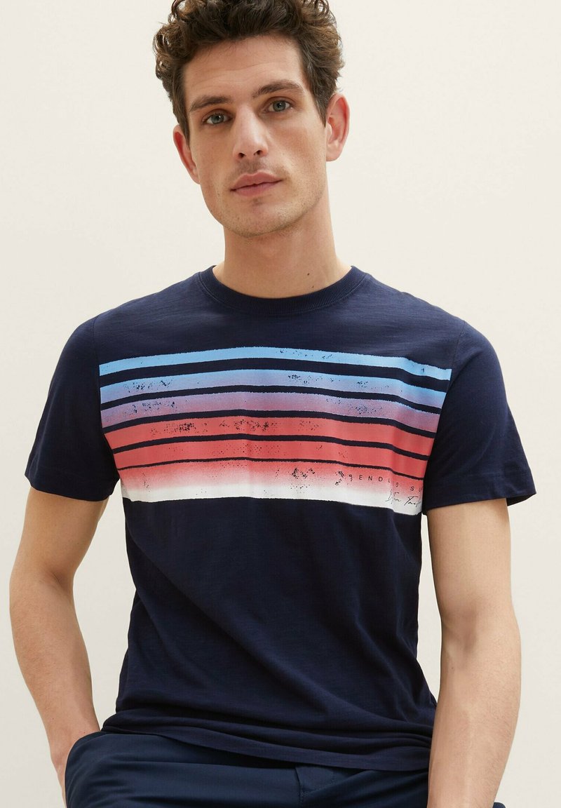 TOM TAILOR T-shirt con stampa - sky captain blue/blu scuro - Zalando.it