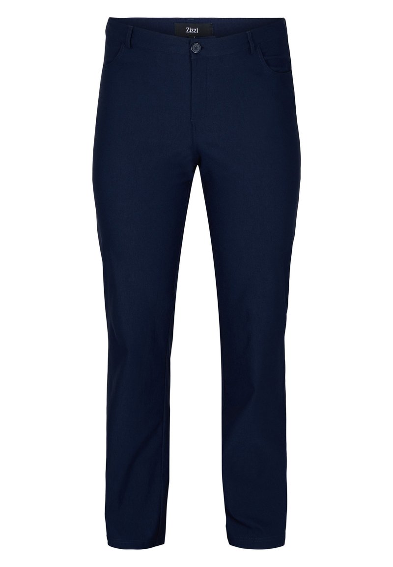 Zizzi KLASSISCH AUS MISCHUNG - Pantalon classique - dark blue/bleu ...