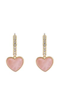 COACH QUARTZ HEART HUGGIE - Earrings - pink - Zalando.ie