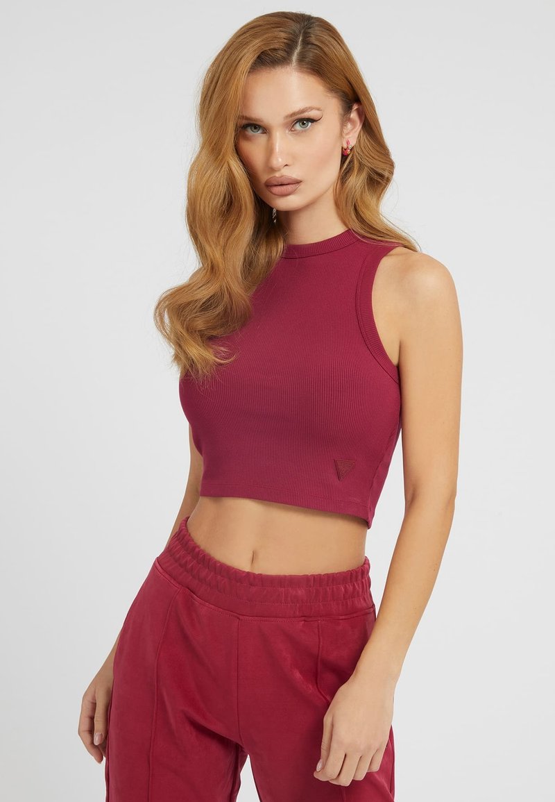 Guess LOGO SEITLICH - Top - rot - Zalando.de
