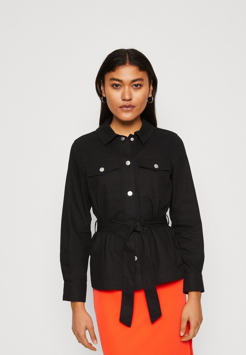 ONLY ONLSAIGE BELT PUFF SHACKET - Summer jacket - black - Zalando.ie