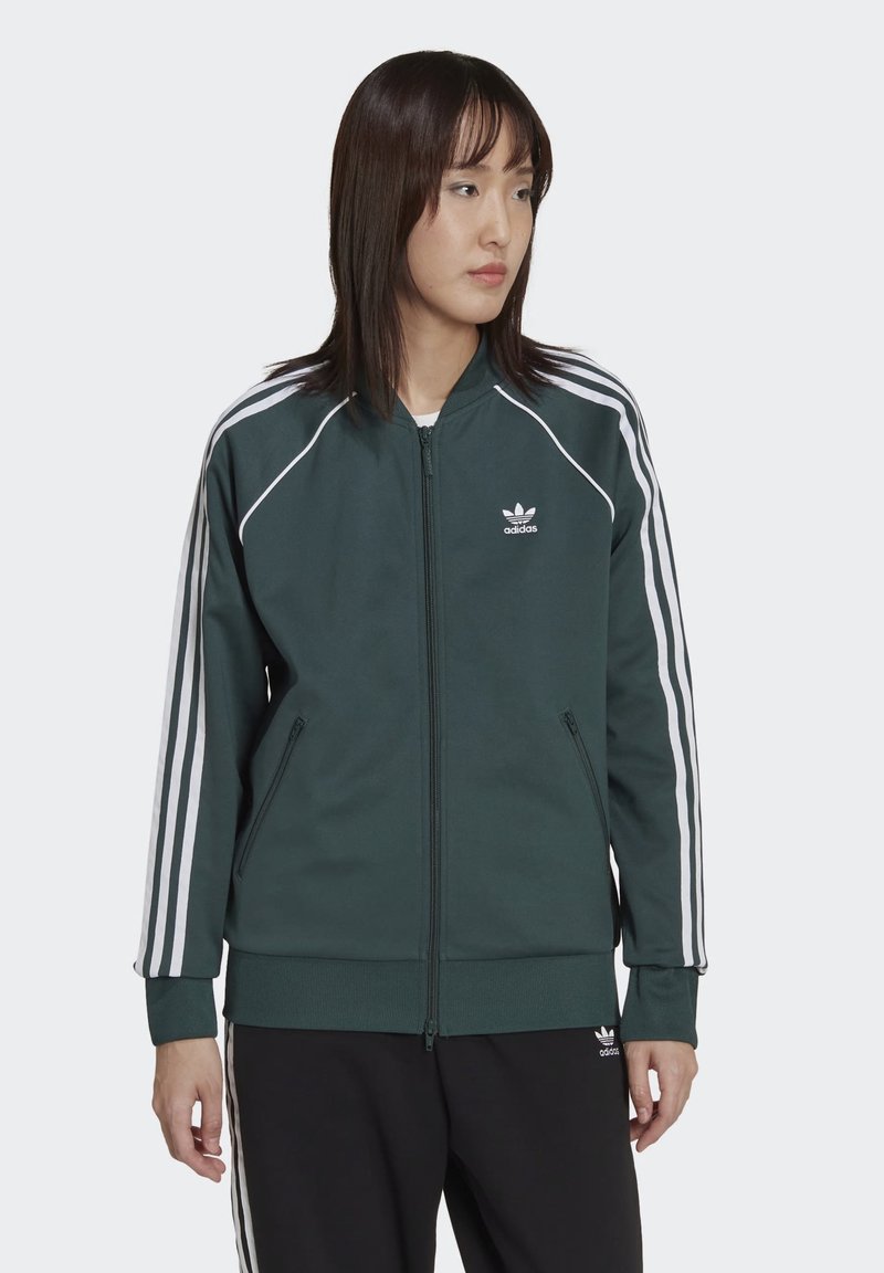 adidas Originals SUPERSTAR TRACKTOP - Bomber Jacket - mineral green ...