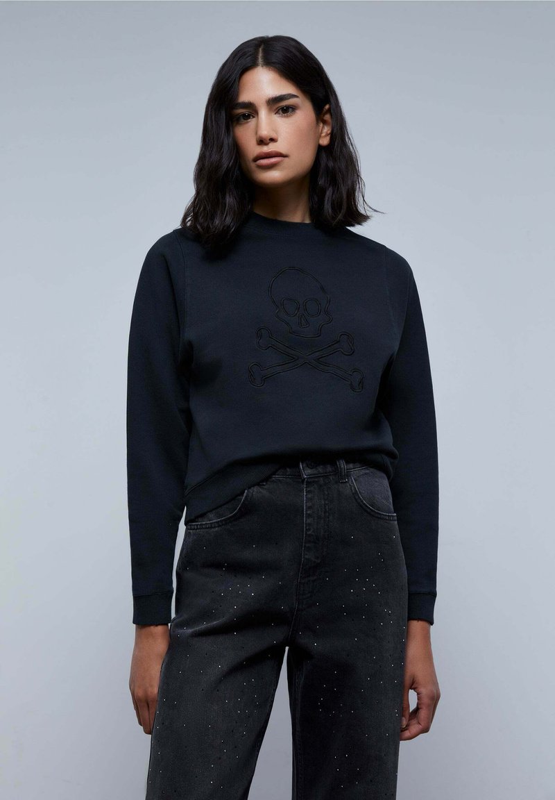 Scalpers WORN SKULL - Sweatshirt - black/schwarz - Zalando.at