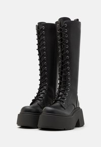 Buffalo VICIOUS LACE UP - High Heel Stiefel - black/schwarz - Zalando.de