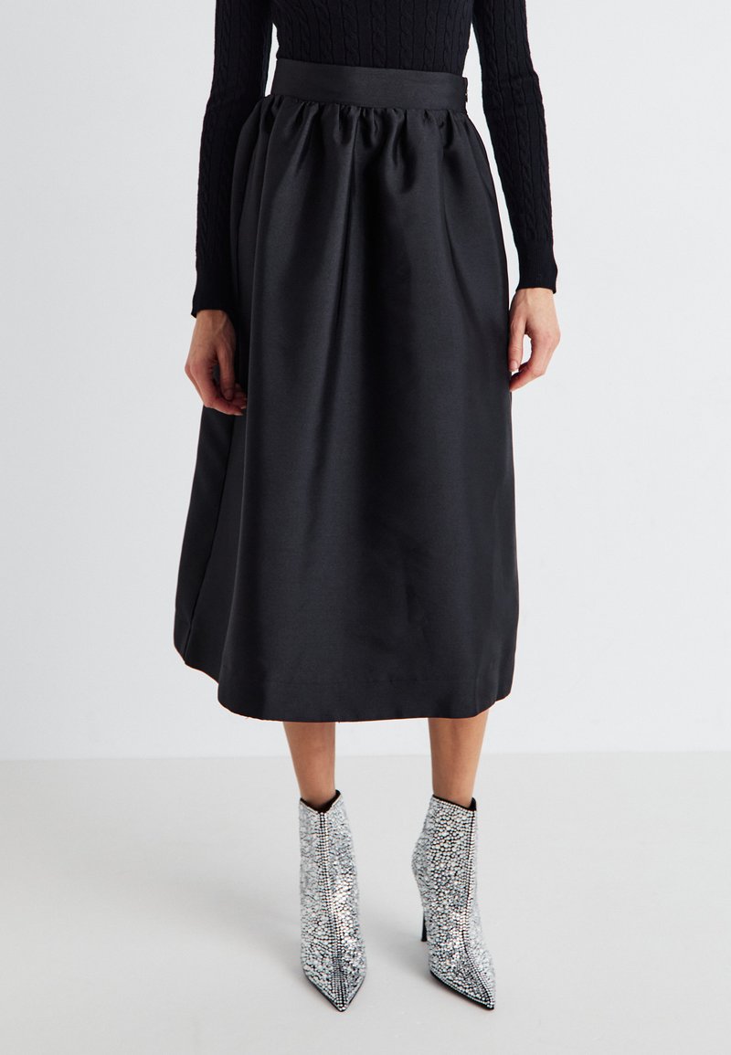 Gina Tricot MIDI SKIRT - A-line skirt - black - Zalando