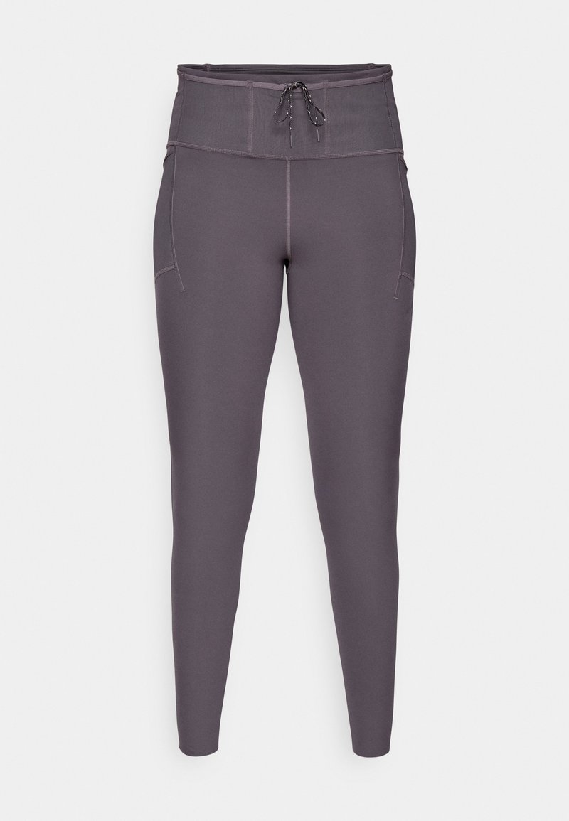 Nike Performance TRAIL - Running tights - thunder grey/black/grey ...