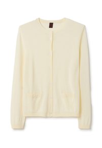 Stefanel SOLID WITH POCKETS - Cardigan - cream white/beige - Zalando