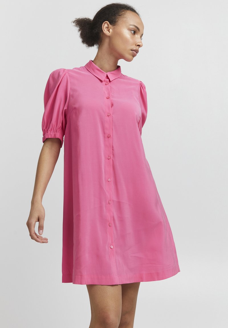 ICHI IHCassiopeia - Shirt dress - shocking pink solid/purple - Zalando.ie