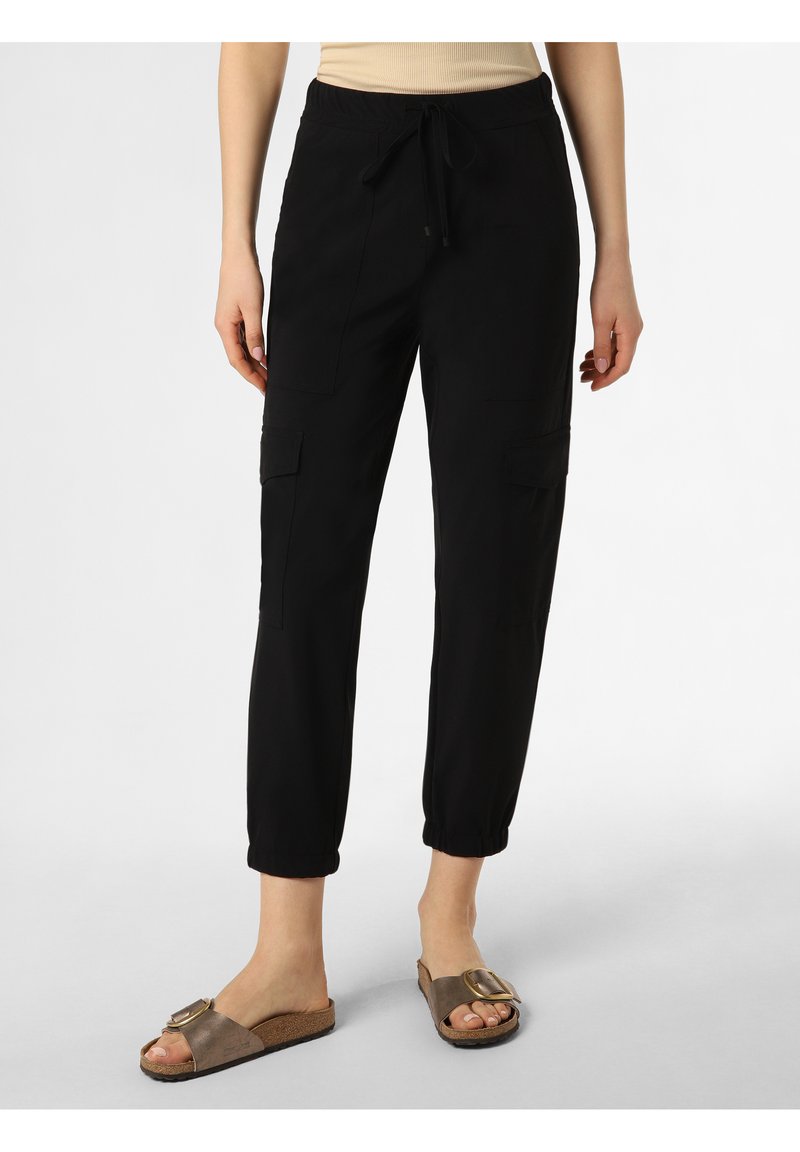 Cambio KARO - Cargo trousers - schwarz/black - Zalando