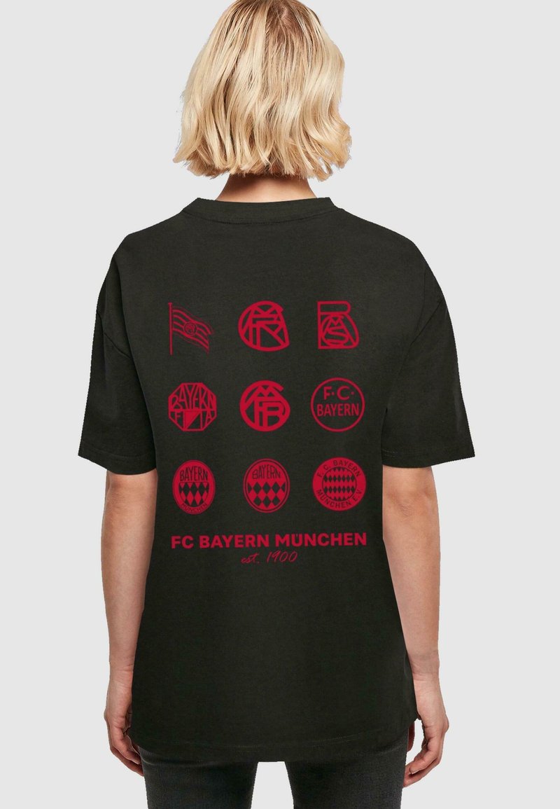 FC Bayern München LOGO HISTORY - Print T-shirt - black - Zalando.de