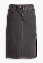 Levi's® SIDE SLIT SKIRT - Džinsinis sijonas - washed noir black/juodų ...