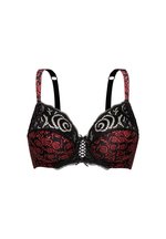 Sans Complexe AMELIE PRINT - Underwired bra - black red/black - Zalando.de
