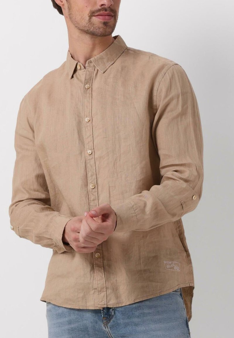 Scotch & Soda WITH ROLL-UP - Hemd - beige/khaki - Zalando