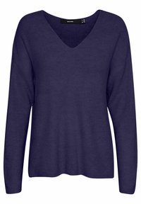 Vero Moda VMCREWLEFILE V-NECK - Pullover - astral aura/bleu - ZALANDO.BE