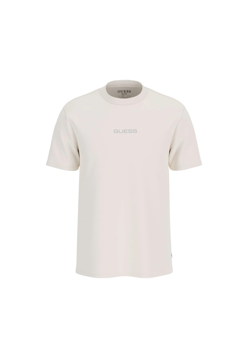 Guess SS BSC SOCIAL CLUB TEE - Camiseta estampada - milky multi/blanco ...