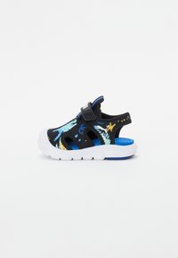 Puma FUN RACER UNISEX - Trekkingsandale - black/vivid blue/schwarz ...