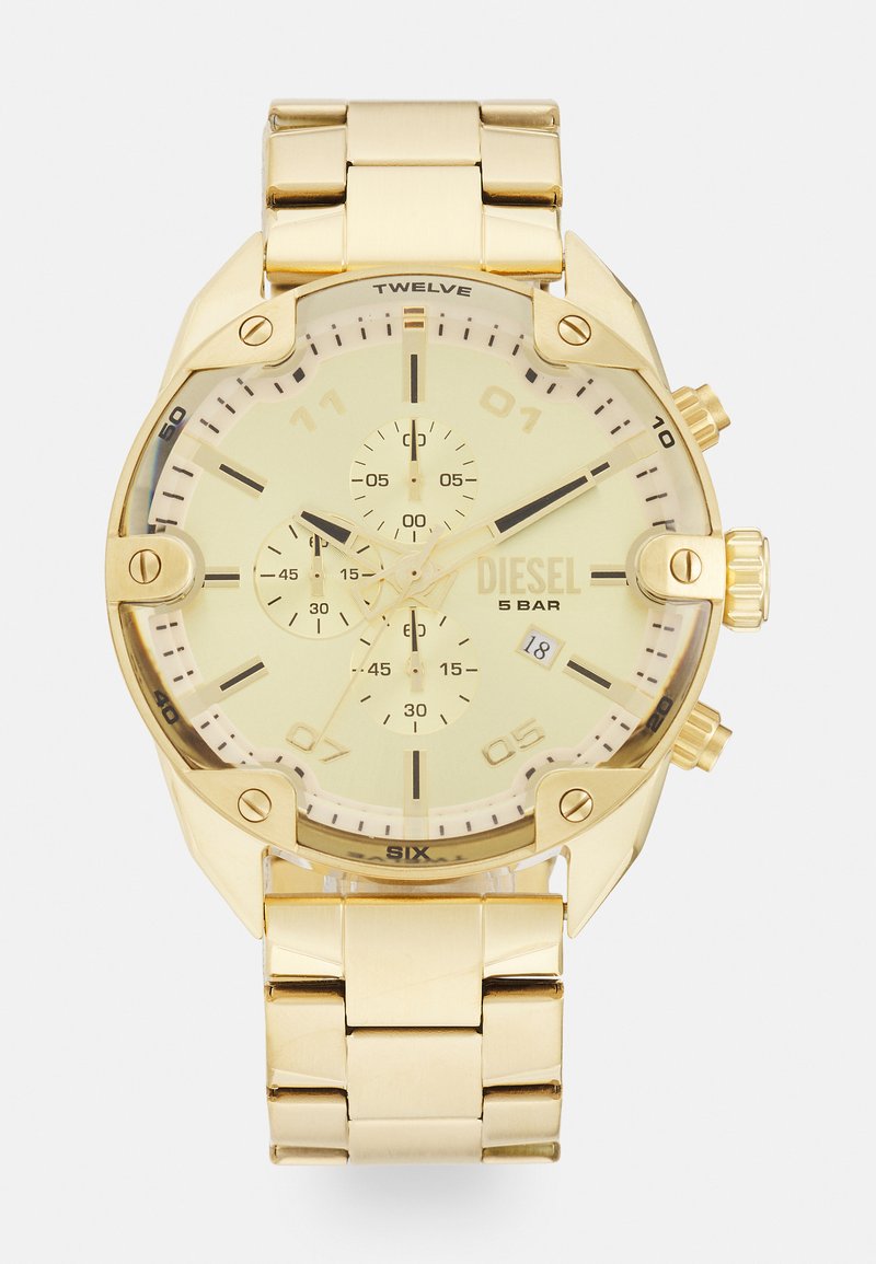 Diesel SPIKED - Chronograph watch - all gold-coloured/gold-coloured ...