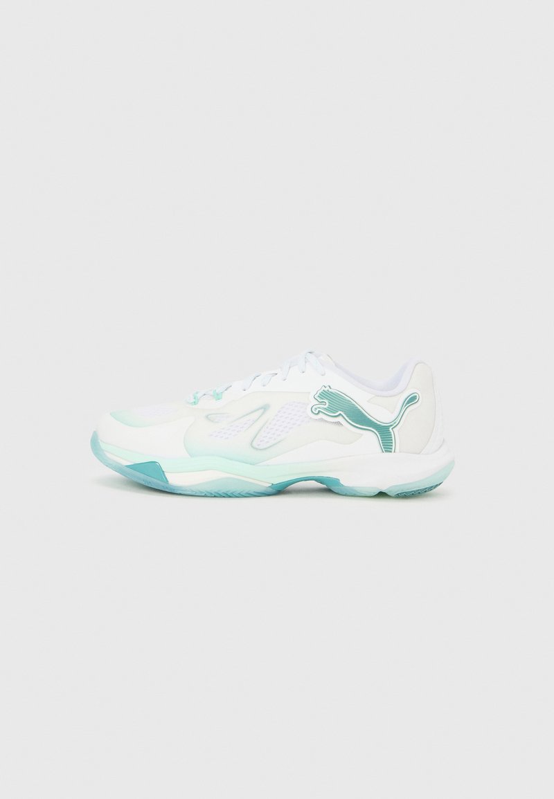 Puma VANTAGE NITRO W - Scarpe da pallavolo - white/baltic sea/blue ...