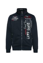Camp David LABEL-APPLIKATIONEN - Zip-up sweatshirt - blue navy/blue ...