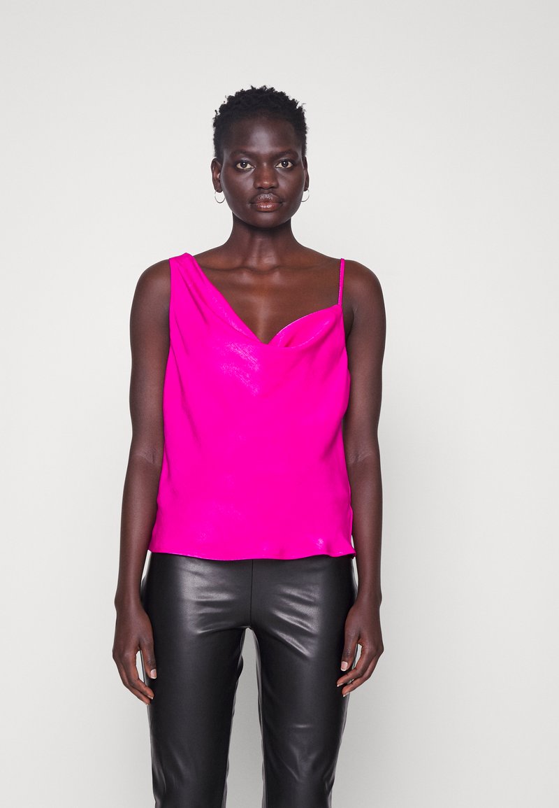 DKNY COWL NECK CAMI - Top - electric fuschia/roz - Zalando.ro