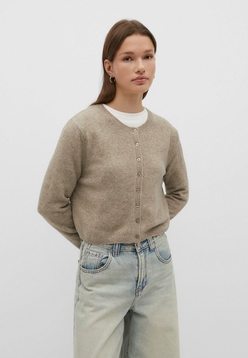 Stradivarius SOFT TOUCH - Cardigan - mottled light brown ...