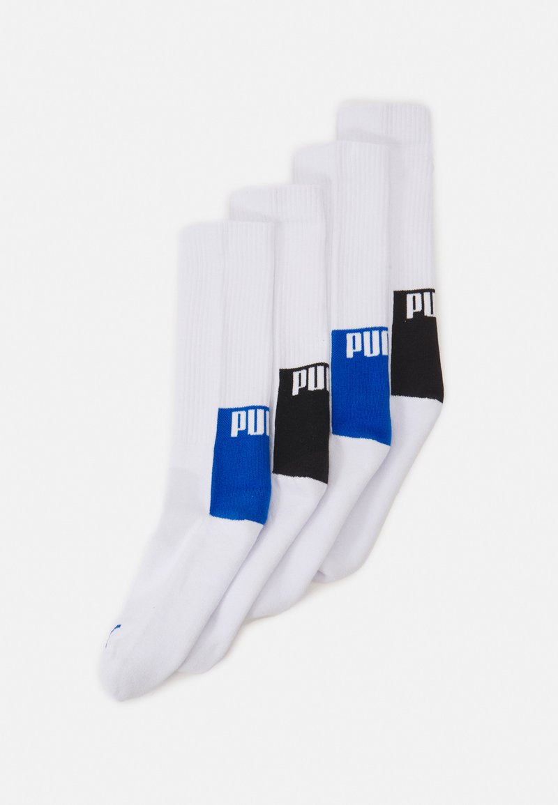 Puma LOGO BLOCK CREW SOCK UNISEX 4 PACK - Sports socks - white combo ...
