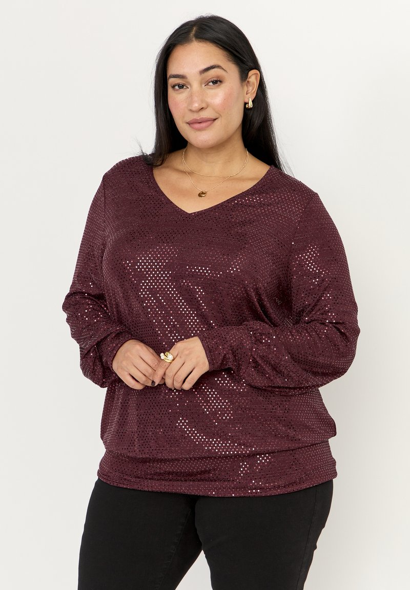 Cellbes of Sweden WITH PAILLETTES - Bluse - wine red/bordeaux - Zalando.at