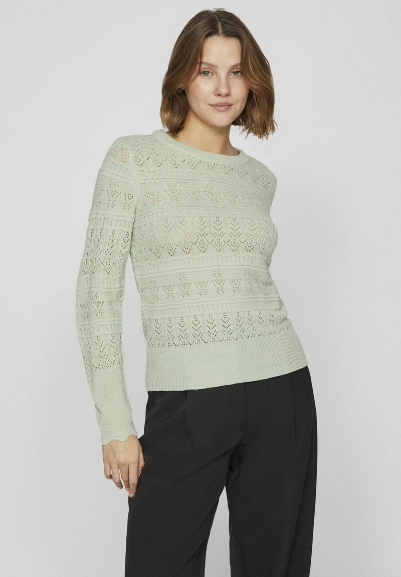 VILA VIEMINA - Pullover - cameo green/vert clair - ZALANDO.FR