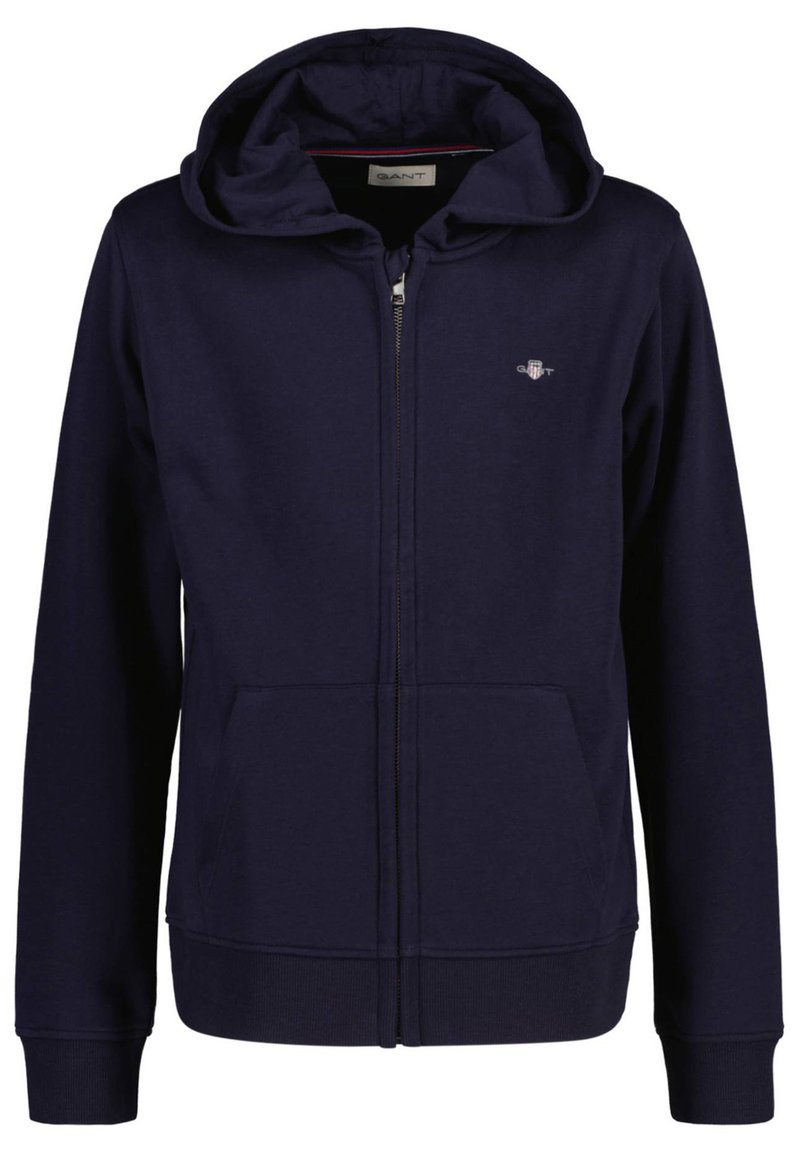 GANT SHIELD - Zip-up sweatshirt - evening blue/dark blue - Zalando.co.uk