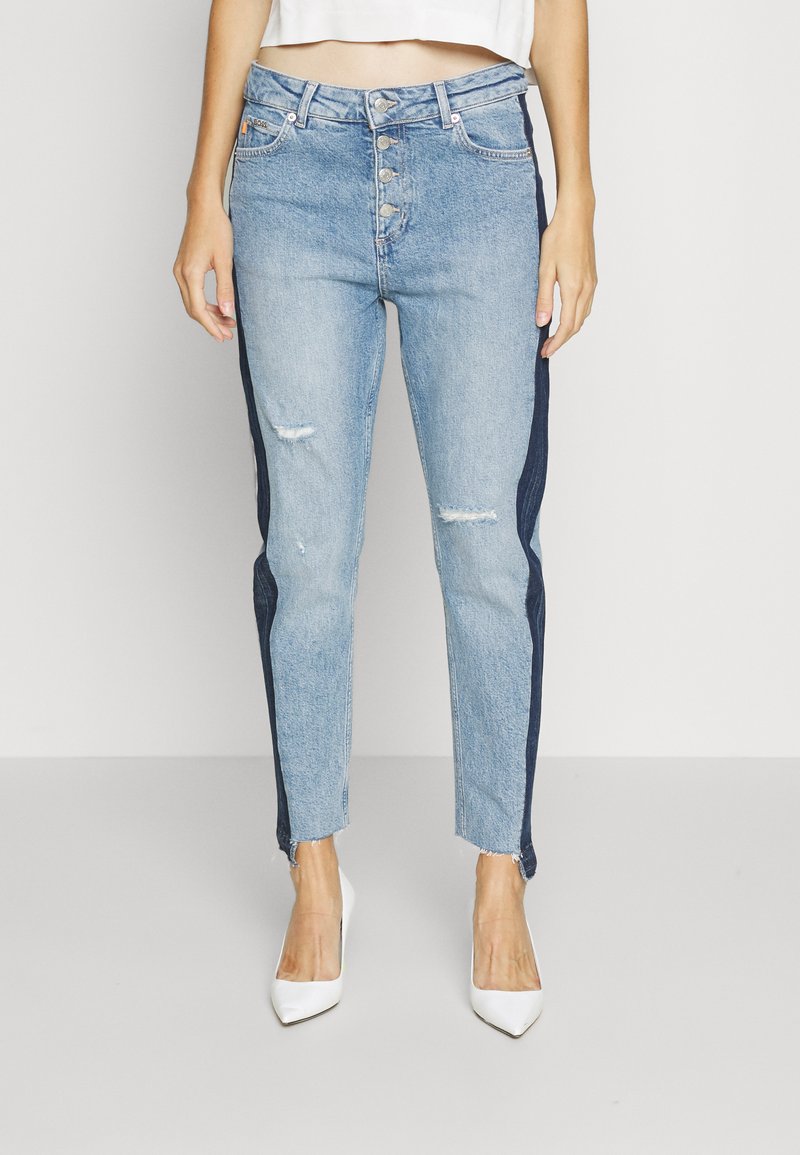 BOSS RUTH REGULAR FIT HIGH RISE - Jeans Straight Leg - blue/light-blue ...
