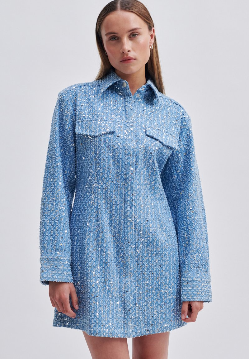 Second Female LEMARA - Shirt dress - denim blue/blue - Zalando