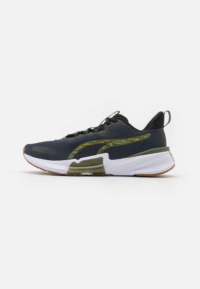 Puma PWRFRAME TR 2 TIGER CAMO - Trainingsschuh - black/green moss/fresh ...