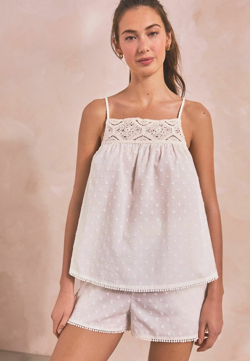 Next SHORT REGULAR FIT SET - Pyjama - white/wit - Zalando.nl