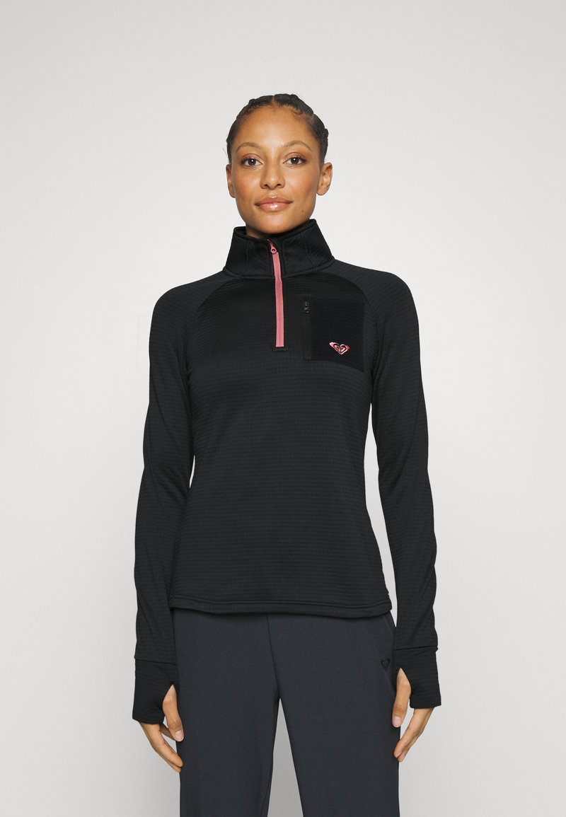 Roxy WAVES OF WARMTH WAFFLE LAYER - Sweat polaire - anthracite - ZALANDO.FR