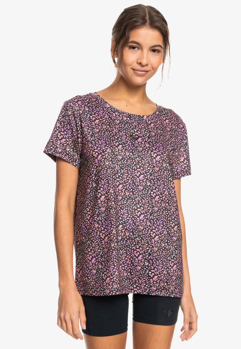 Roxy SIGNATURE MOVES FUNKTIONS - T-shirt imprimé - antracite animal ...