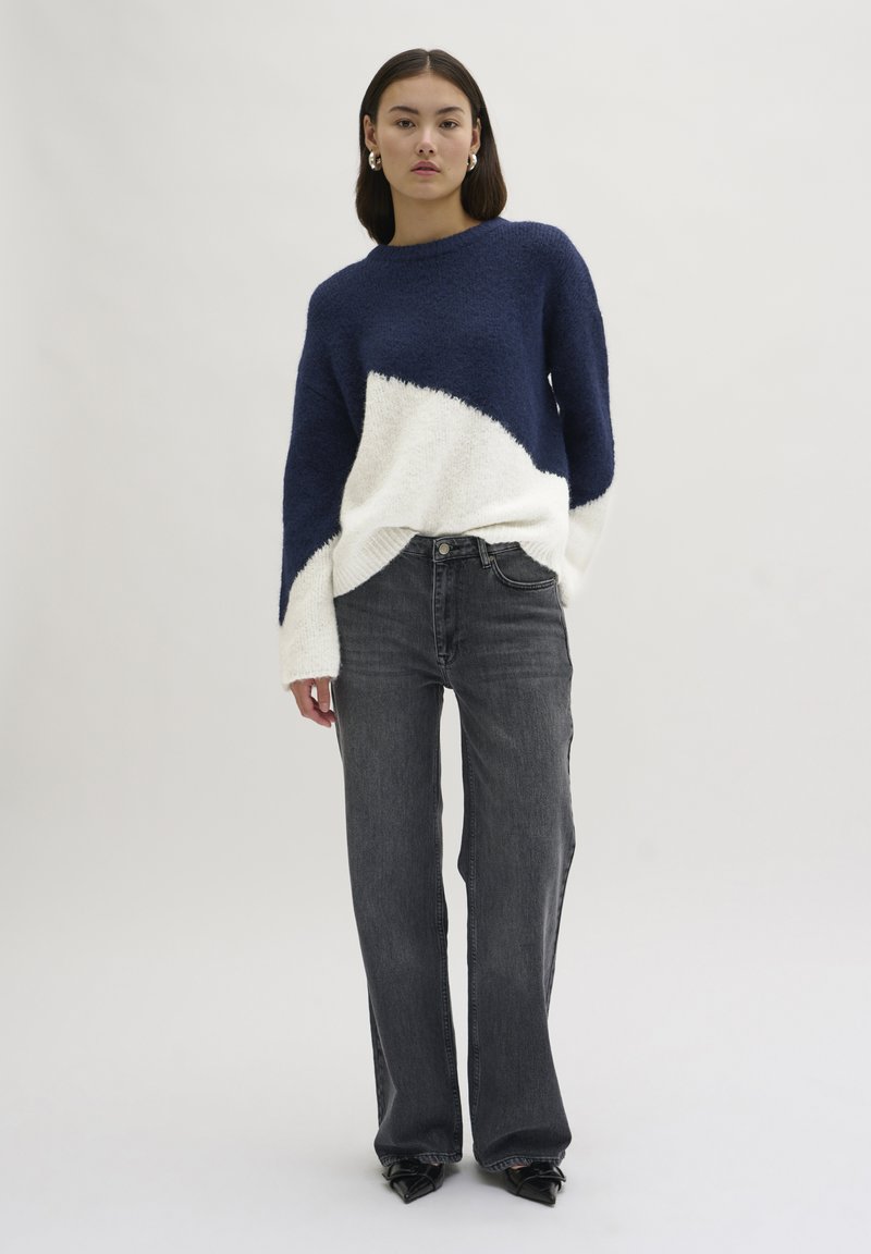 My Essential Wardrobe MEENA MIX - Pulover - dark sapphire blue w white ...